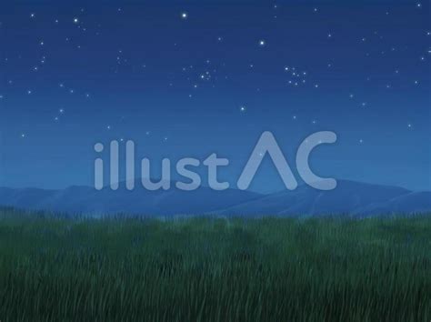 夜の田舎の田園風景イラスト No 23083498｜無料イラスト・フリー素材なら「イラストac」