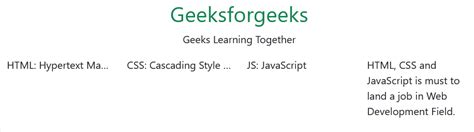 Bootstrap 5 Typography Lists Geeksforgeeks