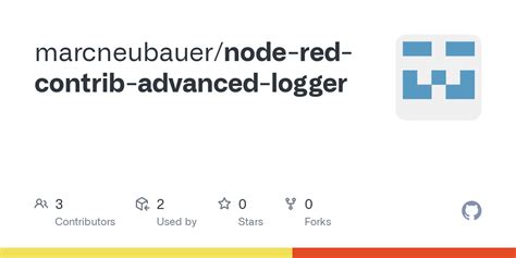 GitHub Marcneubauer Node Red Contrib Advanced Logger