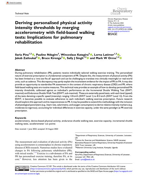 Pdf Deriving Personalised Physical Activity Intensity Thresholds By Merging Accelerometry With