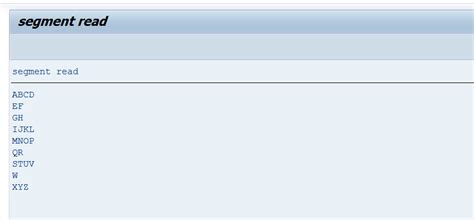Segment Function In Abap Sapcodes