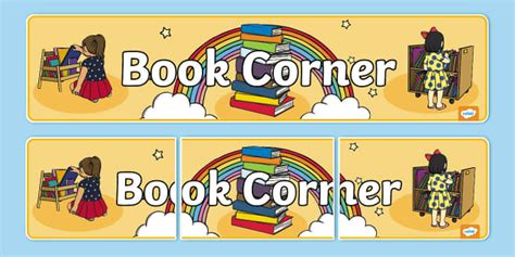 👉 Book Corner Display Banner Teacher Made Twinkl