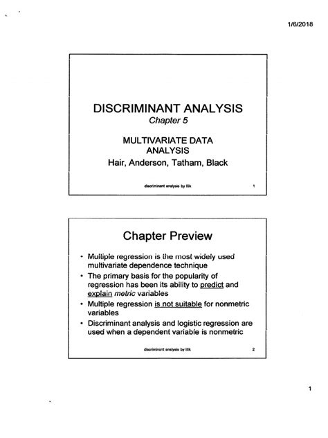 discriminant analysis pdf