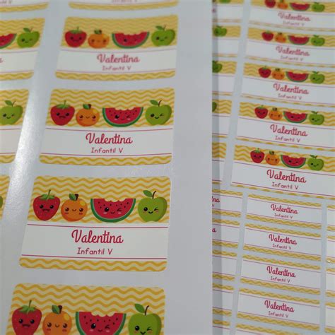 Etiqueta Escolar Frutas Frutinhas Juliana F Gusso Papelaria