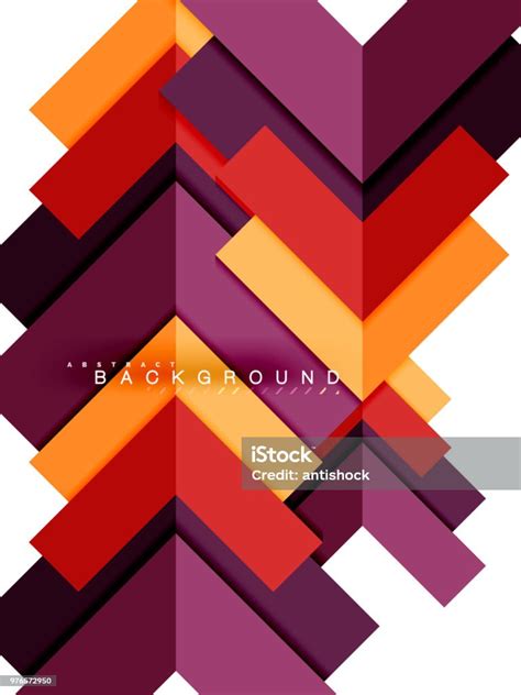 여러 가지 빛깔된 추상적인 기하학적 도형 기하학 배경 웹 배너에 대 한 0명에 대한 스톡 벡터 아트 및 기타 이미지 0명 3차원 형태 그림자 Istock