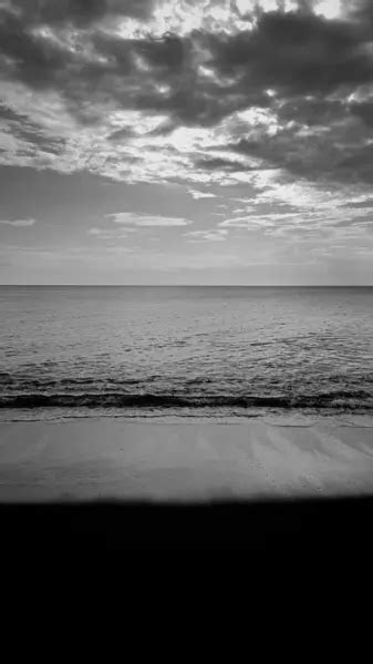 Black And White Ocean Beach Wallpaper Wallpaper By Onehourhappines