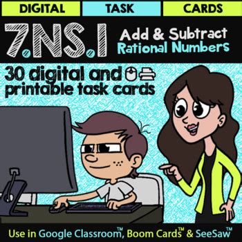 Adding Subtracting Rational Numbers Activity Word Problems Practice NS