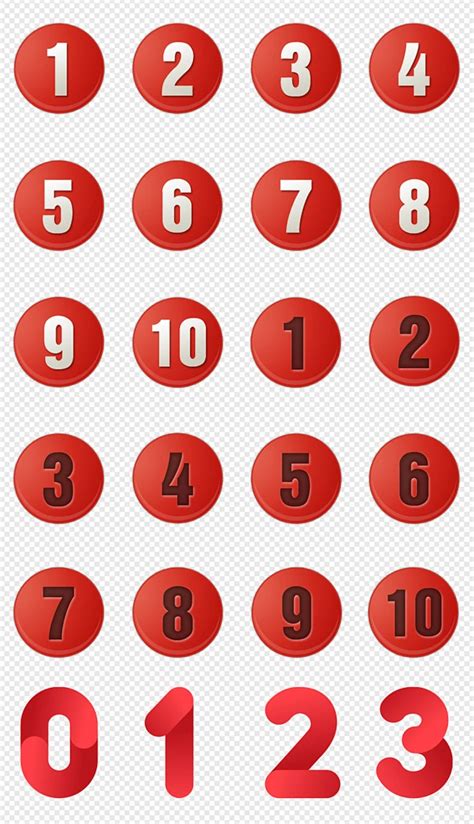 数字分类标签序号png素材集合 花瓣网