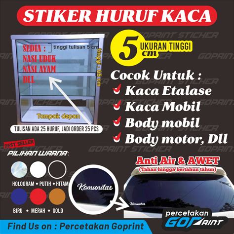 Jual Stiker Kaca Stiker Etalase Toko Anti Air Stiker Kaca Mobil