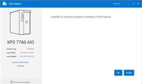 Alienware Update Dell Update и Dell Command Update не удается проверить наличие обновлений