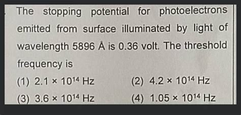 The Stopping Potential For Photoelectrons Emitted From Surface Illuminate