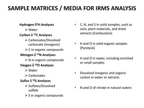 Irms Introduction PPTX Chemistry Science