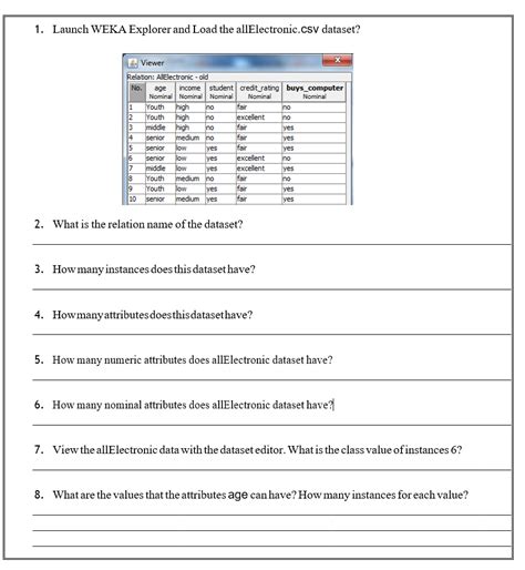 Solved 1 Launch Weka Explorer And Load The