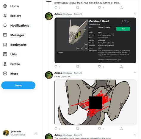 Roblox UGC Hat Maker Makes Hat Based After Yiff Character R Roblox Cringe