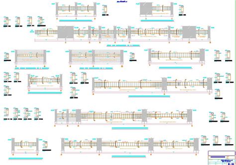Structure And Construction Drawing Of Column And Beam In Dwg File