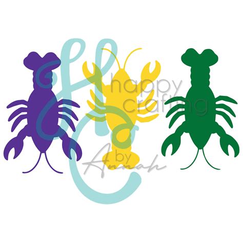 Marid Gras Crawfish Crayfish Mudbug Digital Design Png Svg