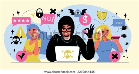 Cyber Crime Flat Composition Hacker Stealing Stock Vector Royalty Free 2292844165 Shutterstock