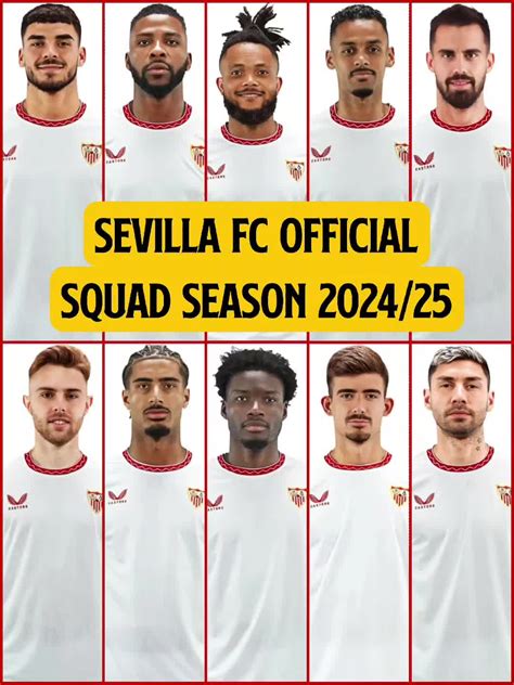 Sevilla Fc ⚪️🔴 Official Squad Season 202425 Sevilla Sevillafc Lal