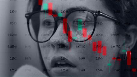 Stock Index Chart With A Graph Diagram Display And Monitors Growth And Loss Stock Footage