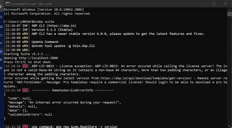 Abp Lic 0013 License Exception 3833 Support Abp Io