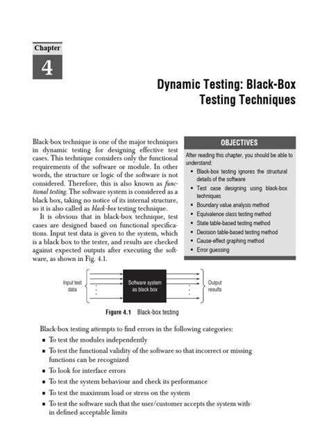 Dynamic Testing Techniques Black Box White Box Pdf Computer