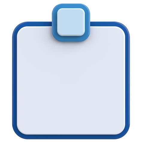 caixa de notificação 3d caixa de texto vazia ilustração 3d foto premium