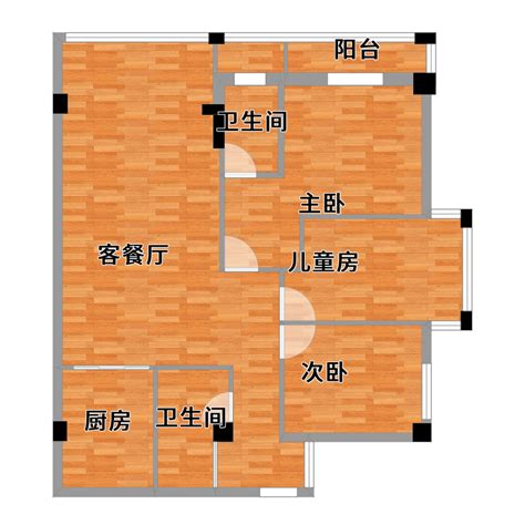 入户门正对次卧直角求改善 酷家乐