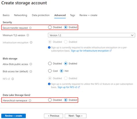 creating a storage account to use with microsoft azure data lake