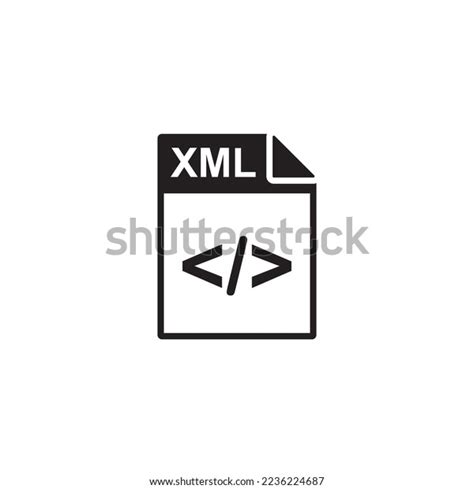 Xml File Icon Document Icon Stock Vector Royalty Free 2236224687