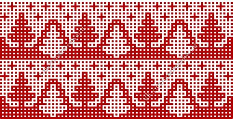 Снова я принесла вам новогоднюю схему Весёлые ёлочки Можно пустить одной полосой и несколькими