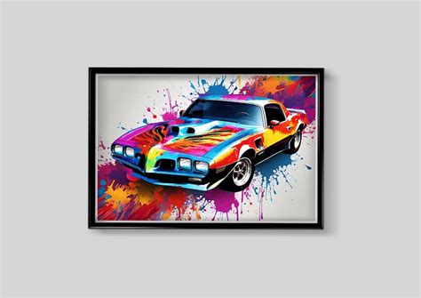Pontiac Trans Am Print Trans Am Poster Retro Car Prints Etsy
