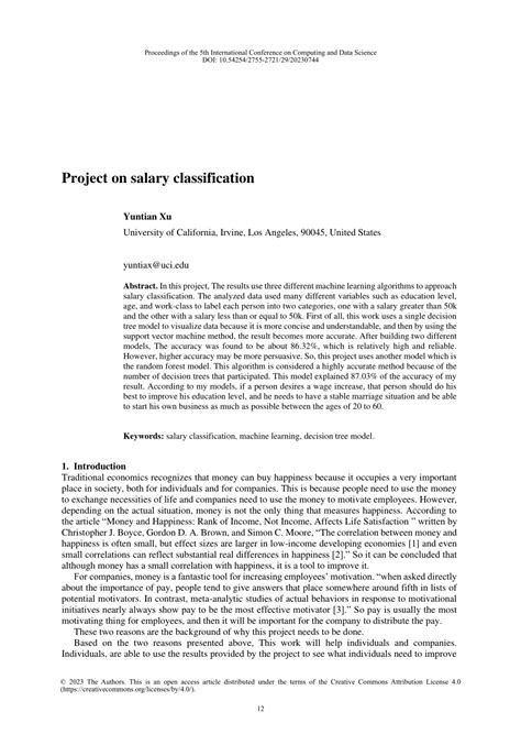 Pdf Project On Salary Classification