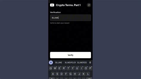 Crypto Terms Part 1 Blum Verify Code Youtube