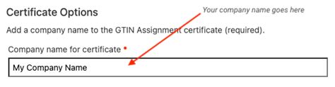 Gtin Assignment Certificate Company Name Nz
