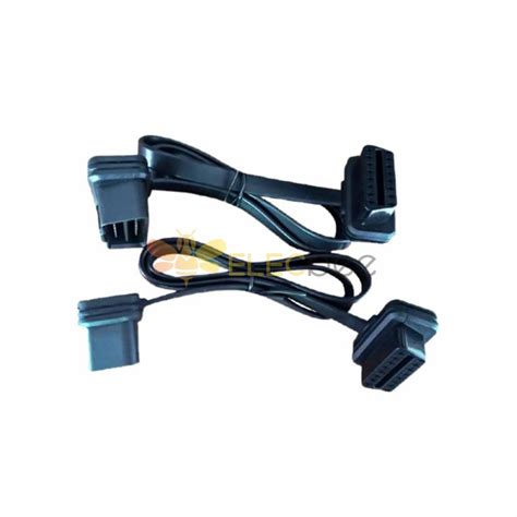Elecbee Meter OBD Pin Male To Female Extension Cable Elm Flat Wire For Car OBD
