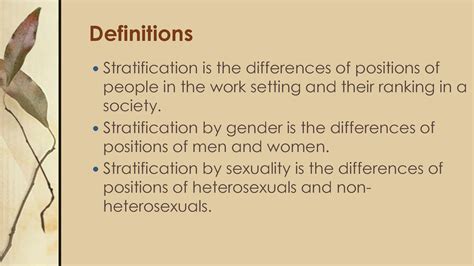 Solution Stratification By Gender And Sexuality Studypool
