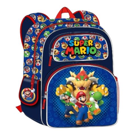 Super Mario Bros Mario Group 12″ 3d Backpack Retro North Games