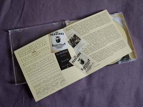 The Passions ‘sanctuary Us Cd Rubellan Remasters Ruby08cd 2019