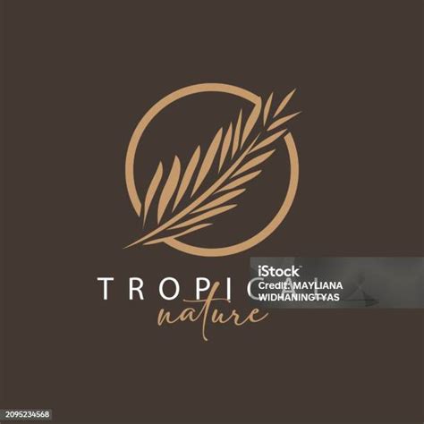 종려나무 잎 상징 디자인 벡터 간단한 미니멀리스트 상징 일러스트 템플릿 휘장에 대한 스톡 벡터 아트 및 기타 이미지 휘장 나무 종려나무 잎 Istock