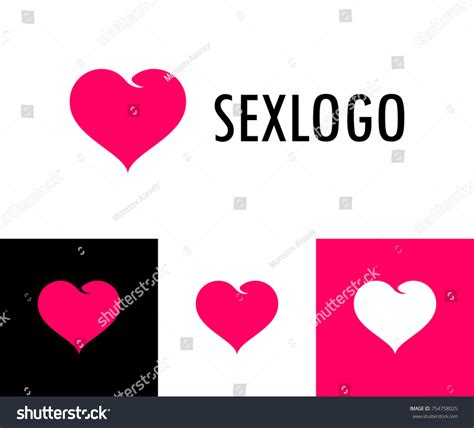 Sex Logo Heart Like Girl Bum Stock Vector Royalty Free 754758025