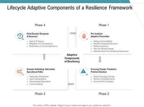 Lifecycle Adaptive Components Of A Resilience Framework Infrastructure Management Services Ppt