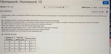 Solved Homework Homework 15 Save Score 0 Of 1 Pt 11 Of 11