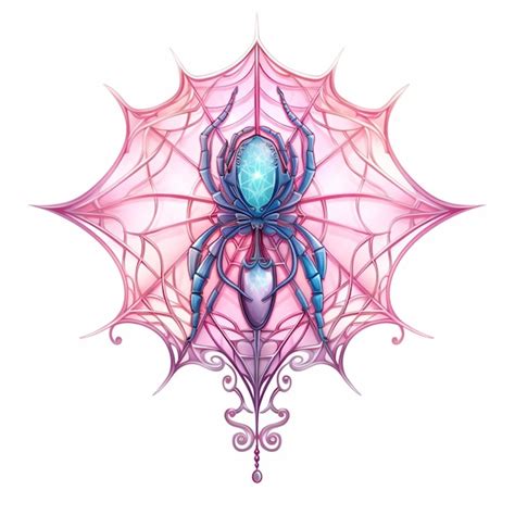 Premium Photo A Close Up Of A Spider On A Web With A Spider On It