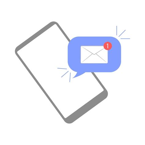 Premium Vector Smartphone With A New Message On The Screen Chat Sms Instant Messaging Mobile