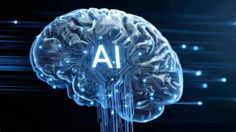 Representation Of Ai Technology With A Glowing Digital Brain Showcasing Neural Network