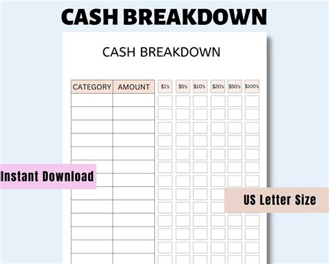 Standard Cash Drawer Breakdown At Denise Reyes Blog