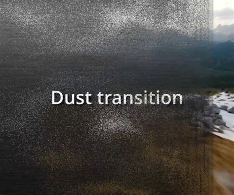 Artstation Dust Particle Based Transition For Davinci Resolve Resources