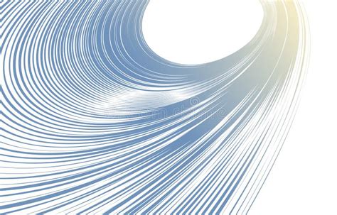 Curvature Of Space Vector Abstract Art Background 3d Linear Flow Distorted Shape Deformed