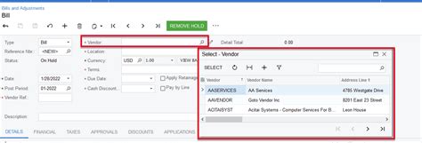 Adding A Column To The Ap Bill Vendor Selector Community