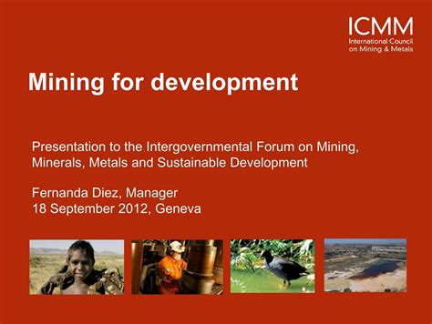 Icmm Script Slides The Intergovernmental Forum On Mining